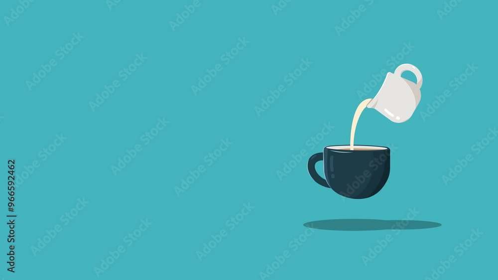 Coffee/Chocolate vector animation/motion graphic. Animation of pouring ...