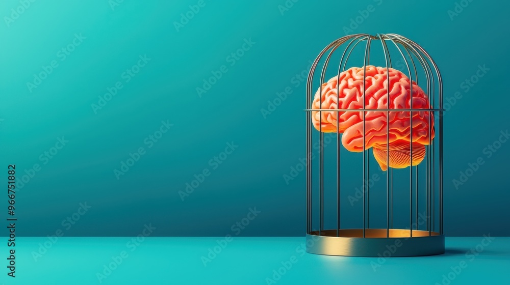 Captivity of the Mind - Conceptual Digital Visualization of a Brain ...