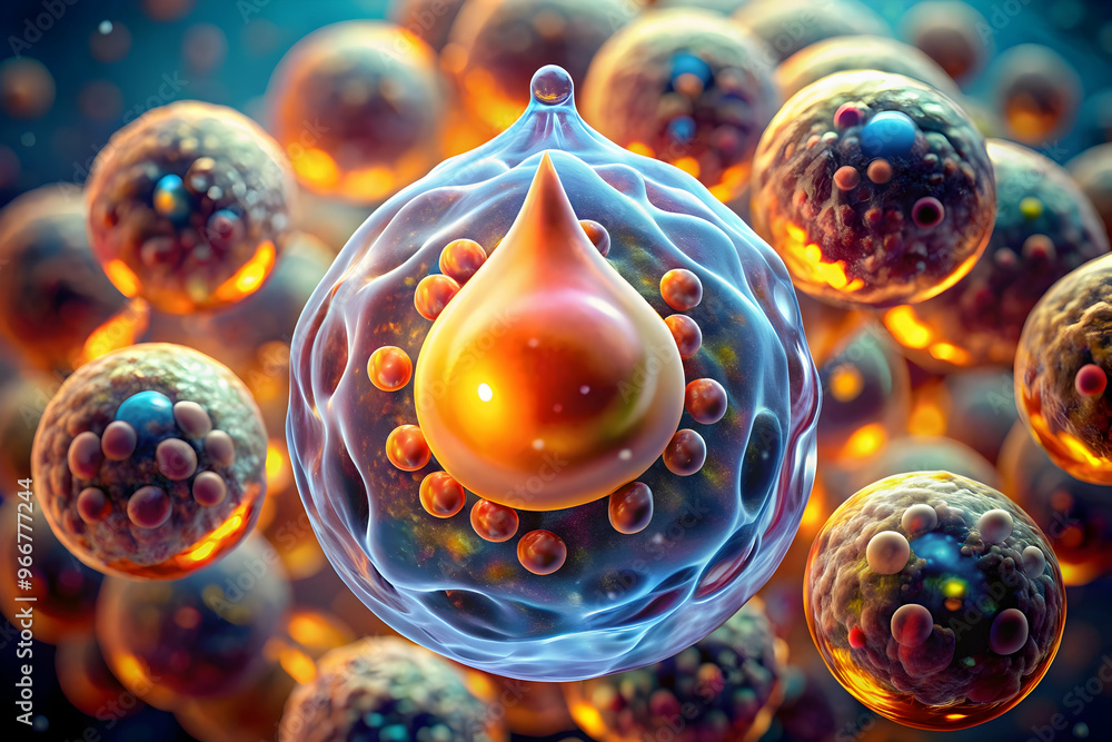 Viral Invasion: A 3D rendering of a vibrant, foreign body attacking ...