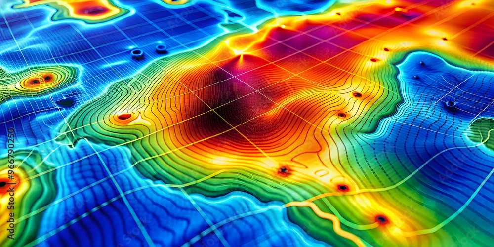 Heatmap Topography: Abstract, vivid, and mesmerizing, this heatmap ...