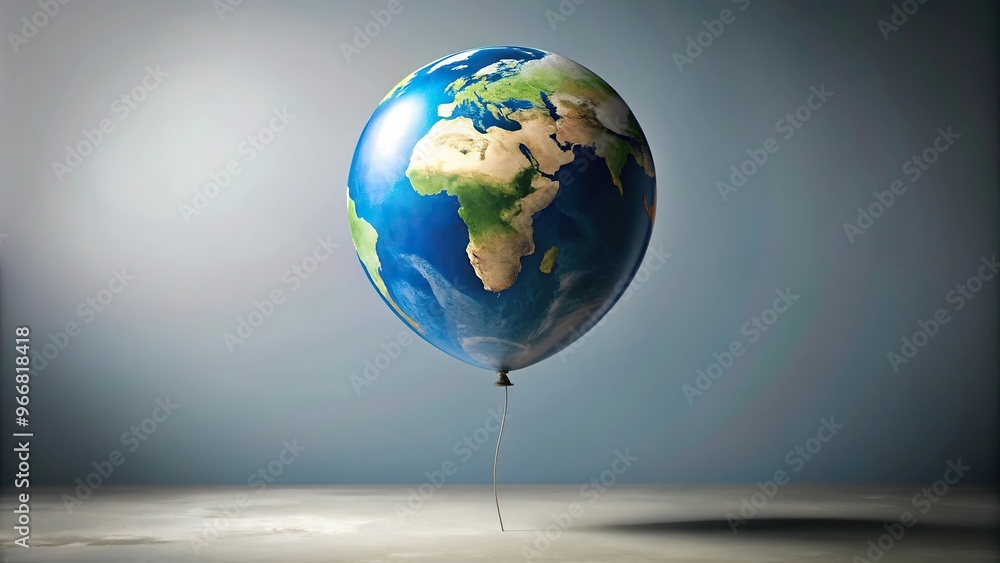 Planet Earth balloon being inflated and deflated with leading lines ...