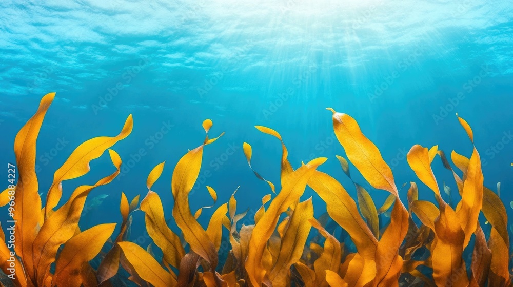Captivating Giant Kelp Forest Swaying Rhythmically in the Tranquil ...