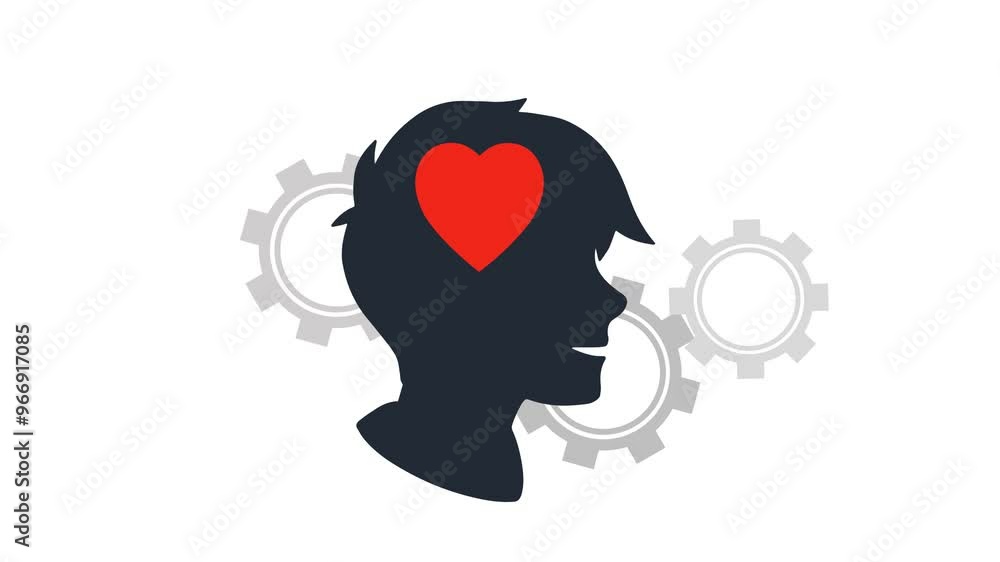 4K video Health Footage with mental health animation with people ...