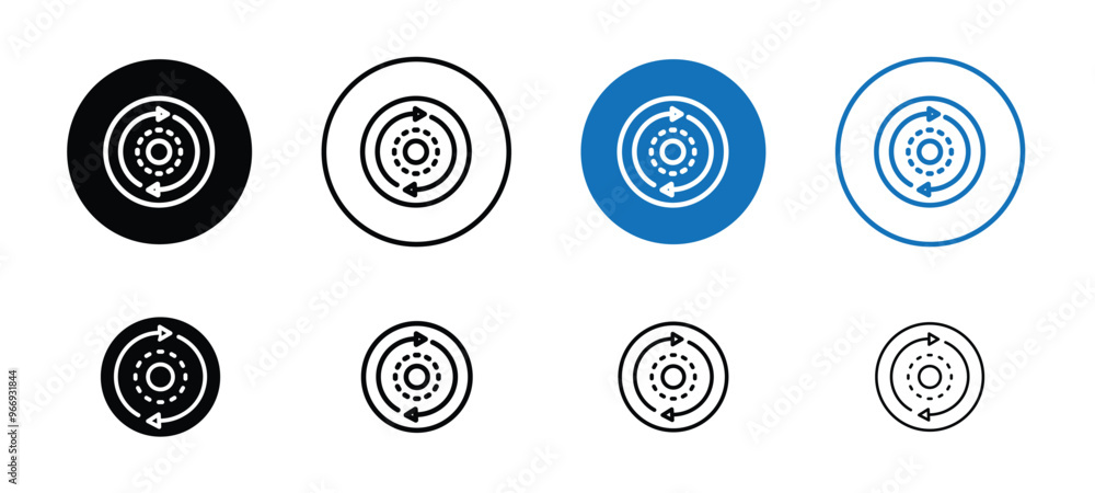 black and white circles icons showing consistency, Consistency icons ...