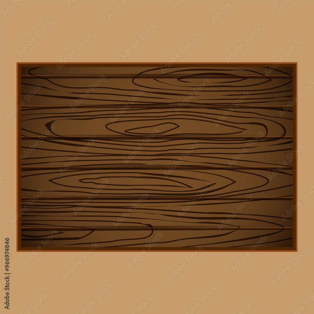realistic imitation of wood texture on a rectangular shape with rounded ...
