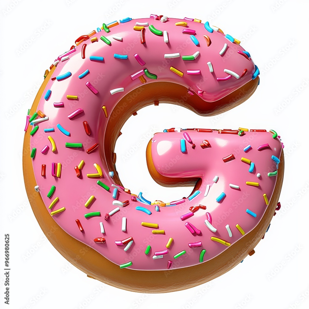 3D donut alphabet letter G PNG with a transparent background. Stock ...