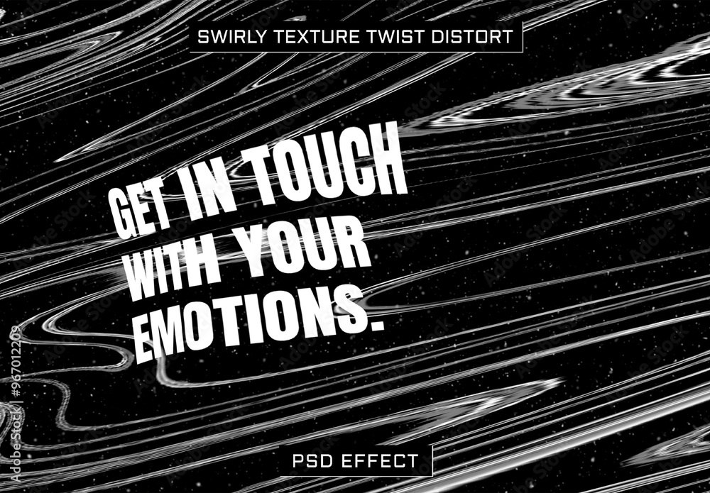 Swirly Texture Twist Distort PSD Photo Effect Stock Template | Adobe Stock