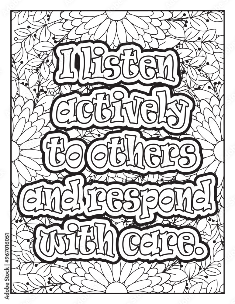 Positive quote coloring page for kids. Motivational Swear word ...
