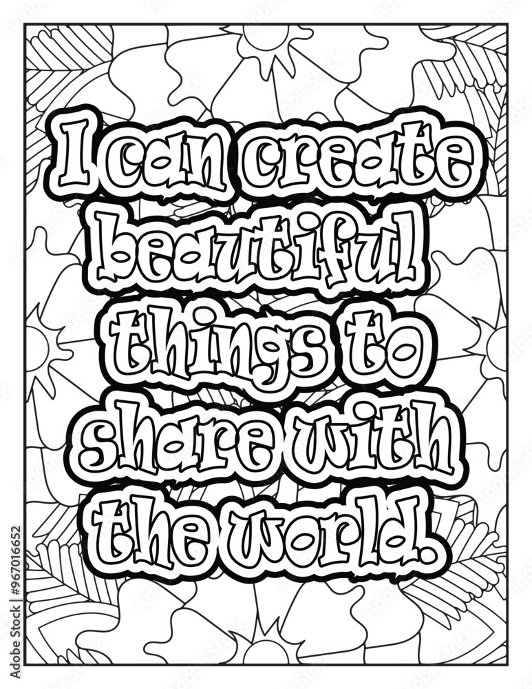 Positive quote coloring page for kids. Motivational Swear word ...