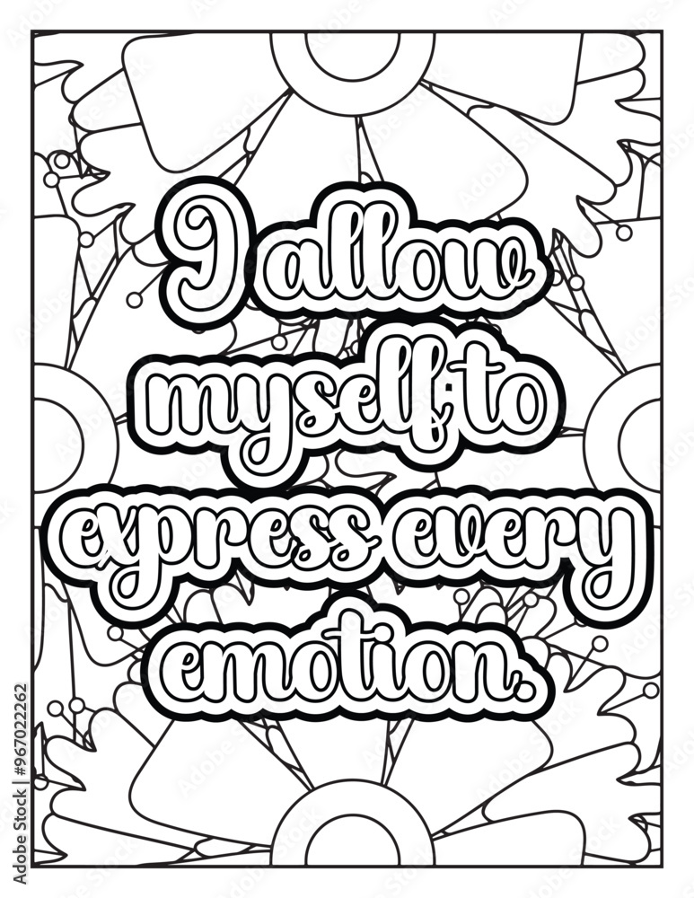 Positive quote coloring page for kids. Motivational Swear word ...