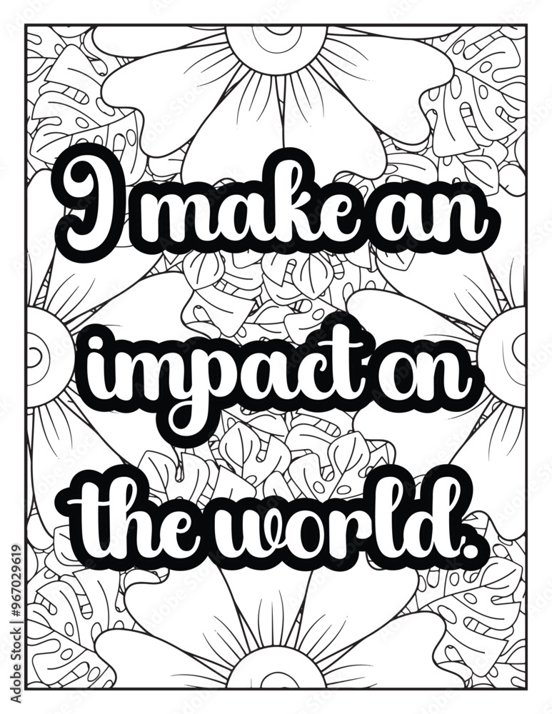 Positive quote coloring page for kids. Motivational Swear word ...