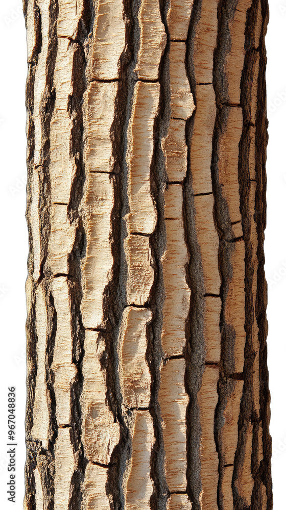 Detailed close up of tree bark texture isolated on a transparent ...