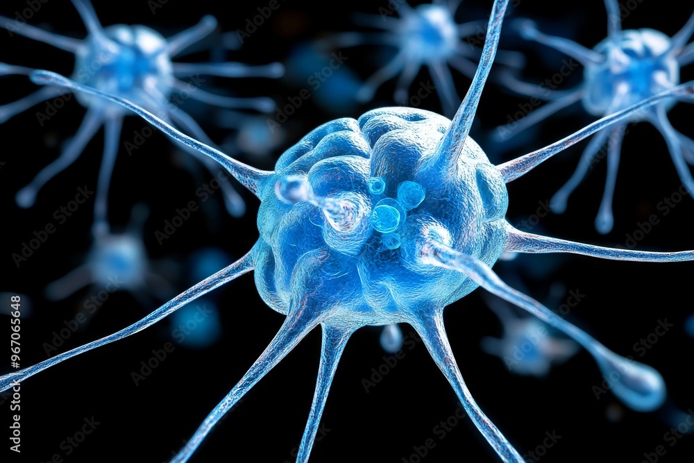 Neural transmission neural impulse and neuron architecture blue glowing ... Neural transmission neural impulse and neuron architecture blue glowing ...