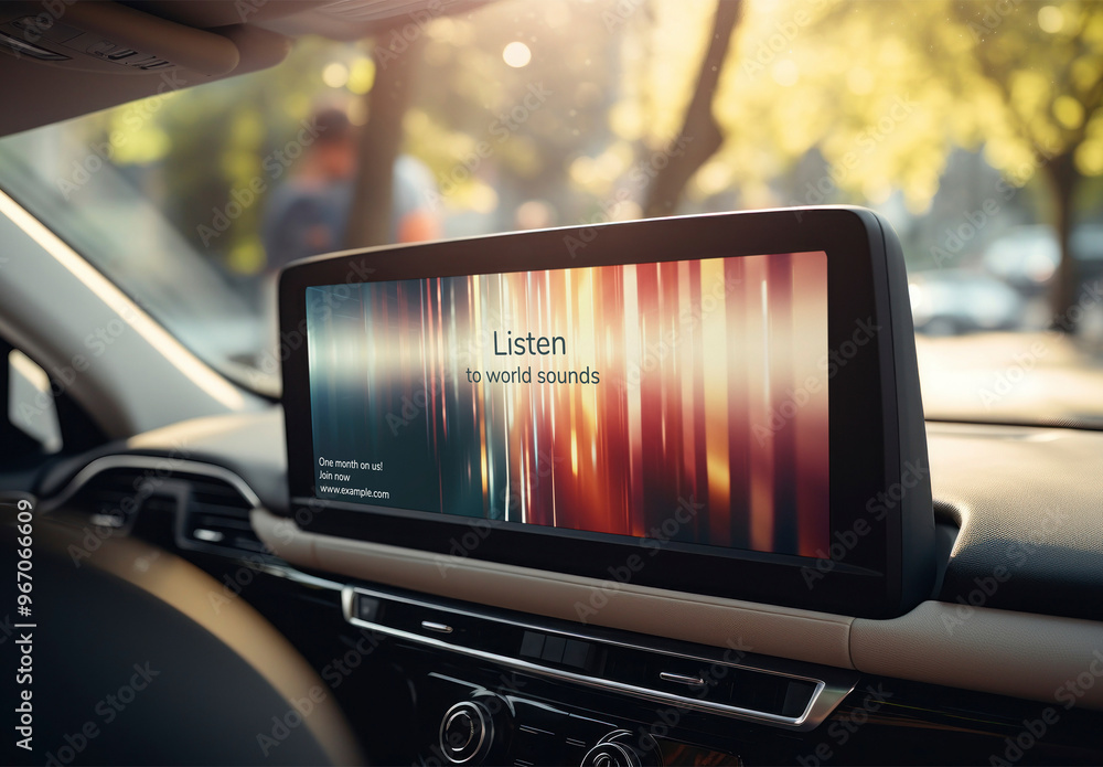 Screen Car Dashboard Mockup With Generative AI Stock Template | Adobe Stock