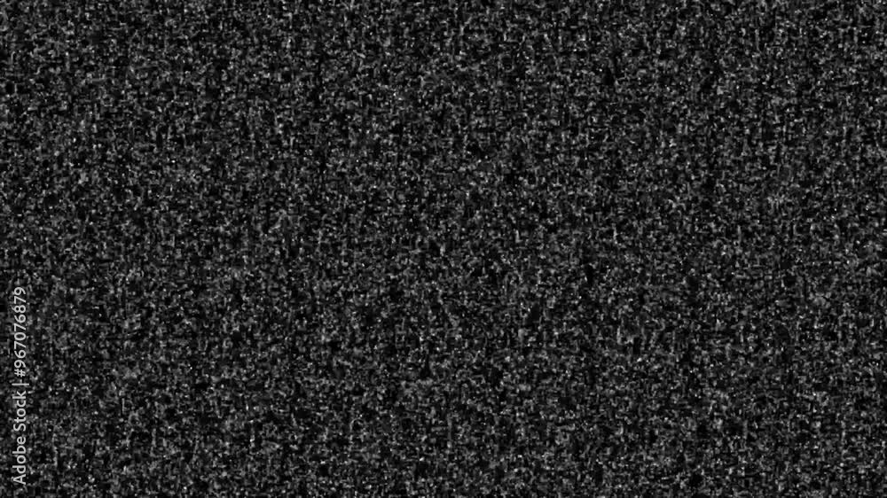 Analog Static Noise texture overlay. TV switch off. Horizontal stripes offset . No signal white ...