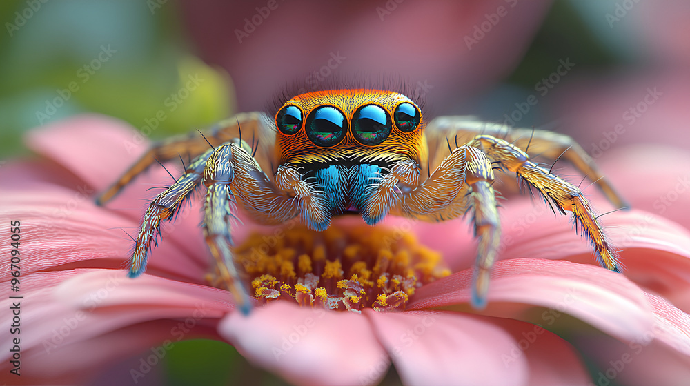 cute baby spiders in flowers that are so beautiful and so pretty Stock ...