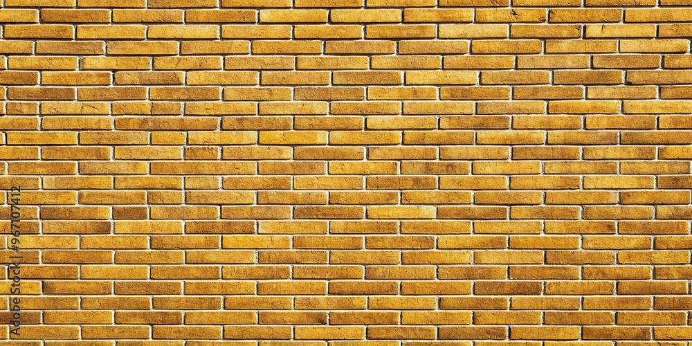 Yellow brown stone brick wall texture seamless background with wide ...