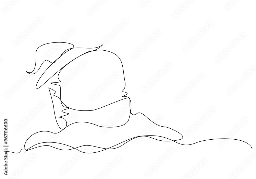 Continuous single line sketch drawing of spooky horror scary gravestone ...