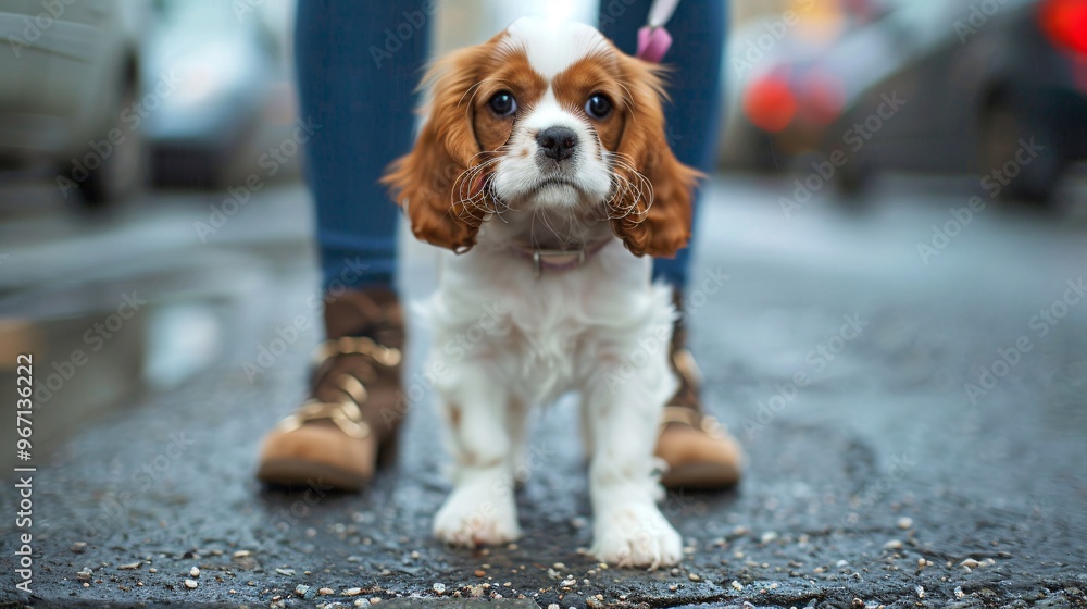 72. An engaging image of a Cavalier King Charles Spaniel puppy on a ...
