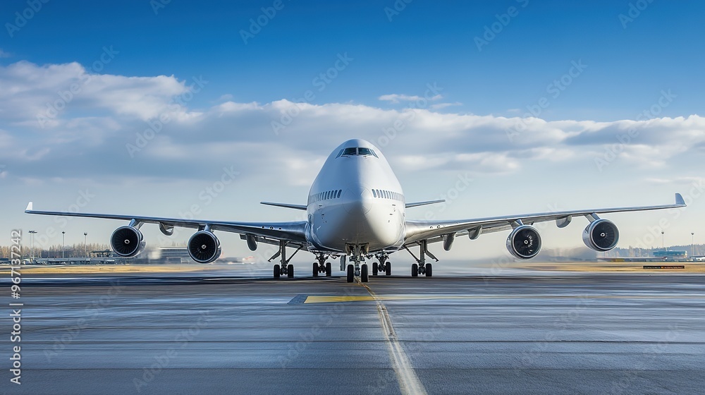 A sleek and efficient delivery plane in flight, designed to highlight ...