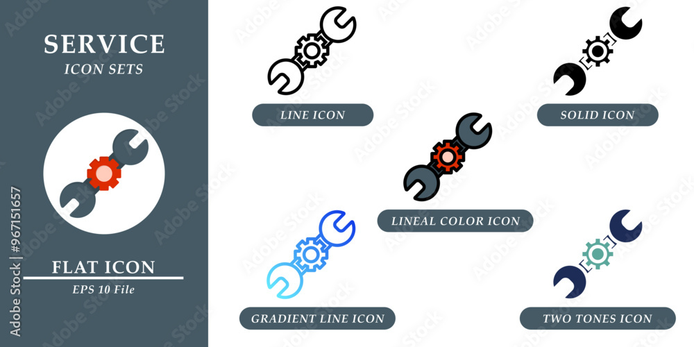 Service icons sets. Soft skills concept. Various style icons on isolated background for web ...
