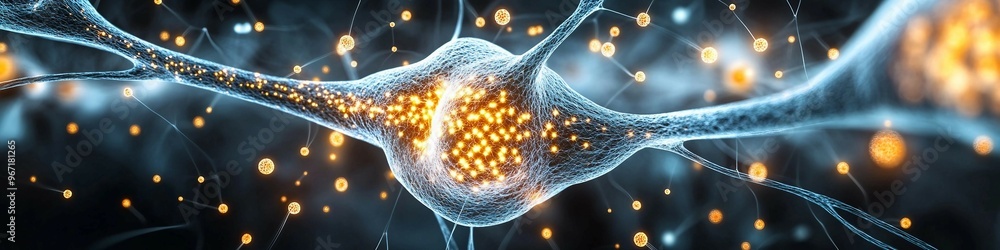 serotonin released from a neuron and interacting with receptor sites ...