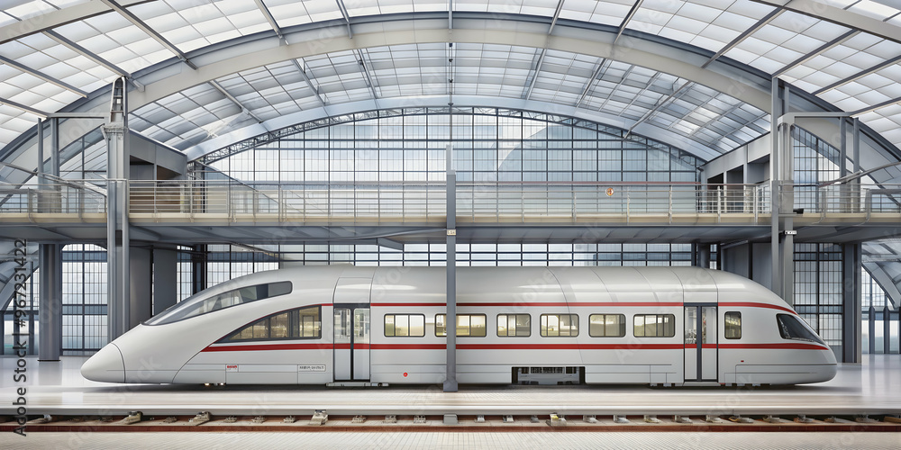 ICE train interior of Deutsche Bahn ICE 4 railway headquarters cutout ...