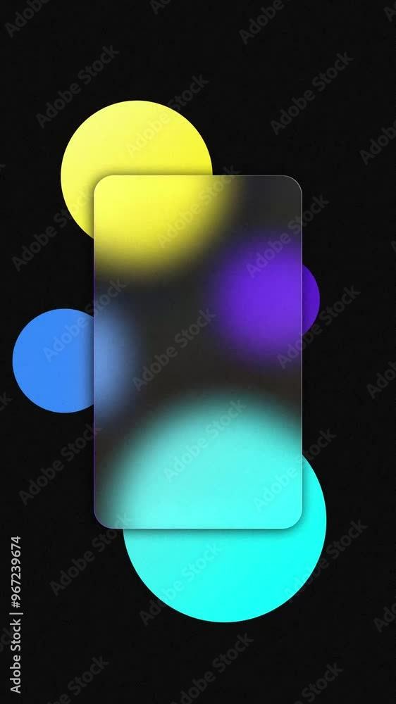 Glass Morphism transparent glass box card for text intro outro blur box ...