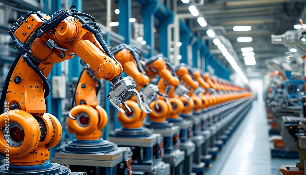 synchronized robotic arms showcasing precision in advanced ...