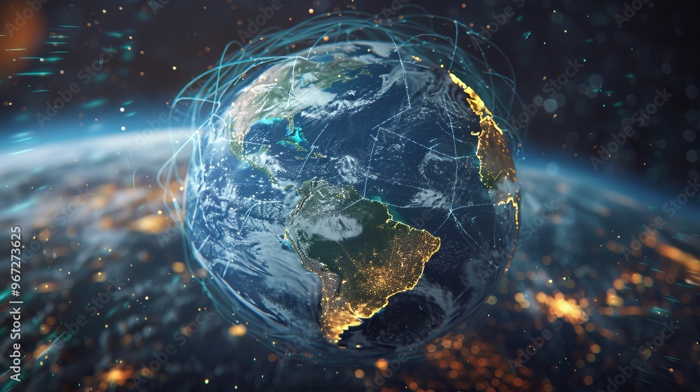 Interactive 3d earth model highlighting agriculture s impact on ...