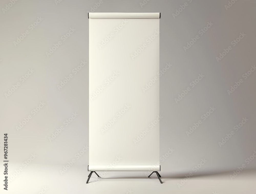 The white blank empty high resolution business roll-up/standee banner ...