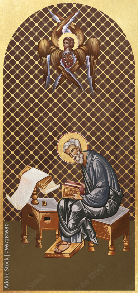 Poster Traditional Christian icon of Matthew Levi the Apostle – Wall ...