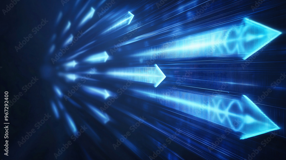 Into the Digital Abyss: A Visual Journey of Light and Motion Stock ...