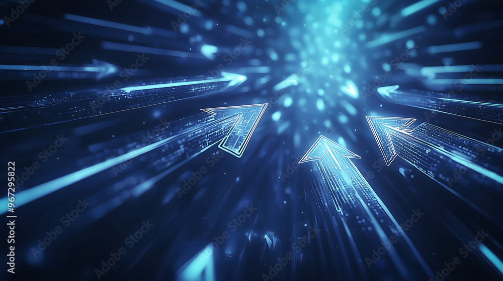 Into the Digital Abyss: A Visual Journey of Light and Motion Stock ...