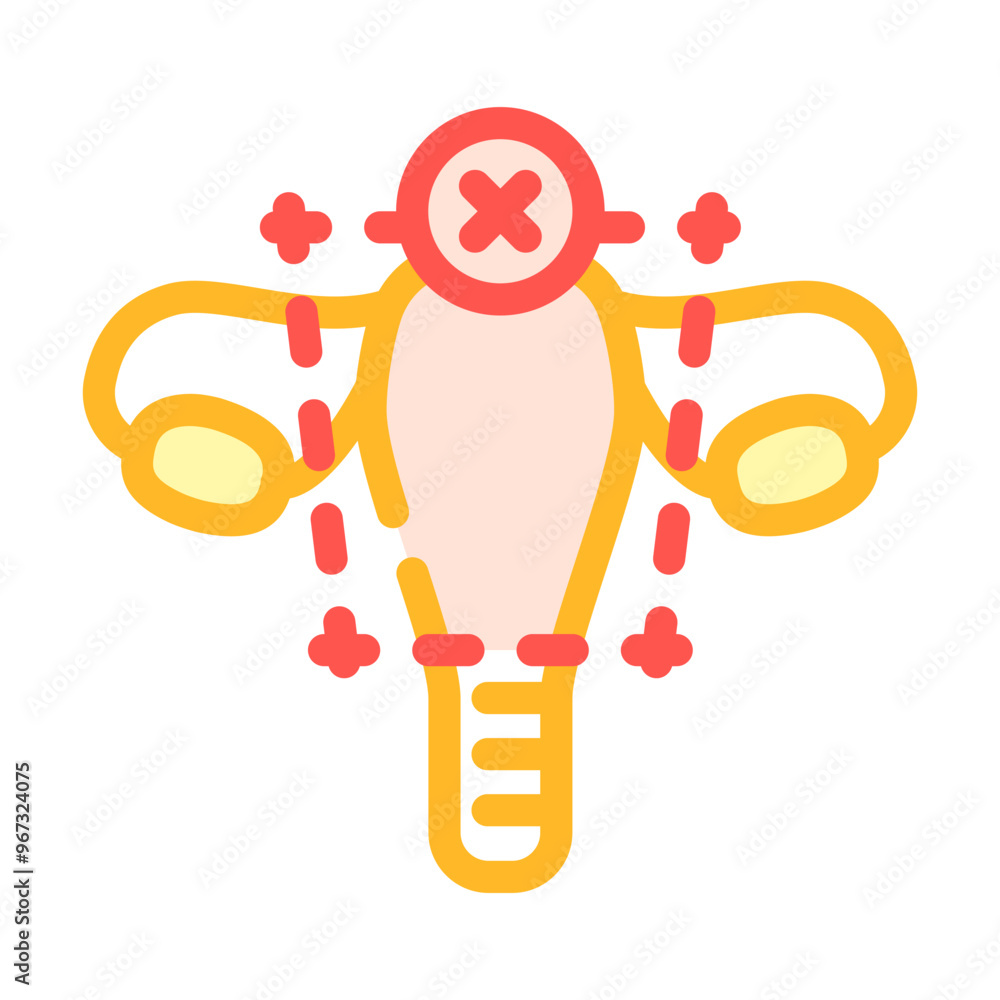 hysterectomy surgery color icon vector. hysterectomy surgery sign ...