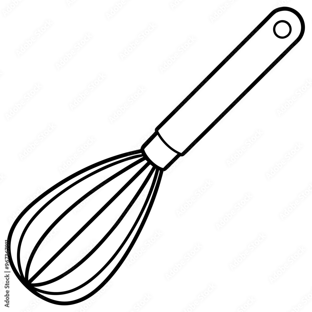 whisk outline coloring book page line art illustration digital drawing ...