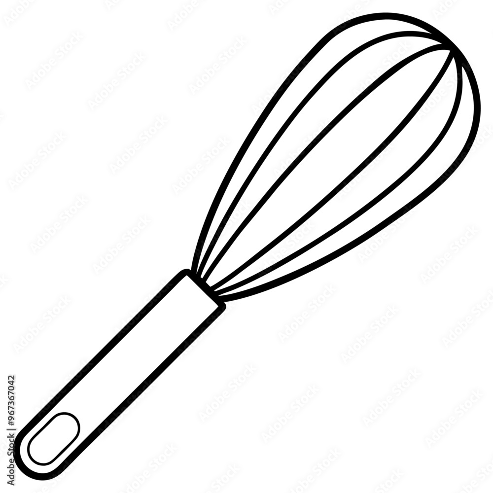 whisk outline coloring book page line art illustration digital drawing ...