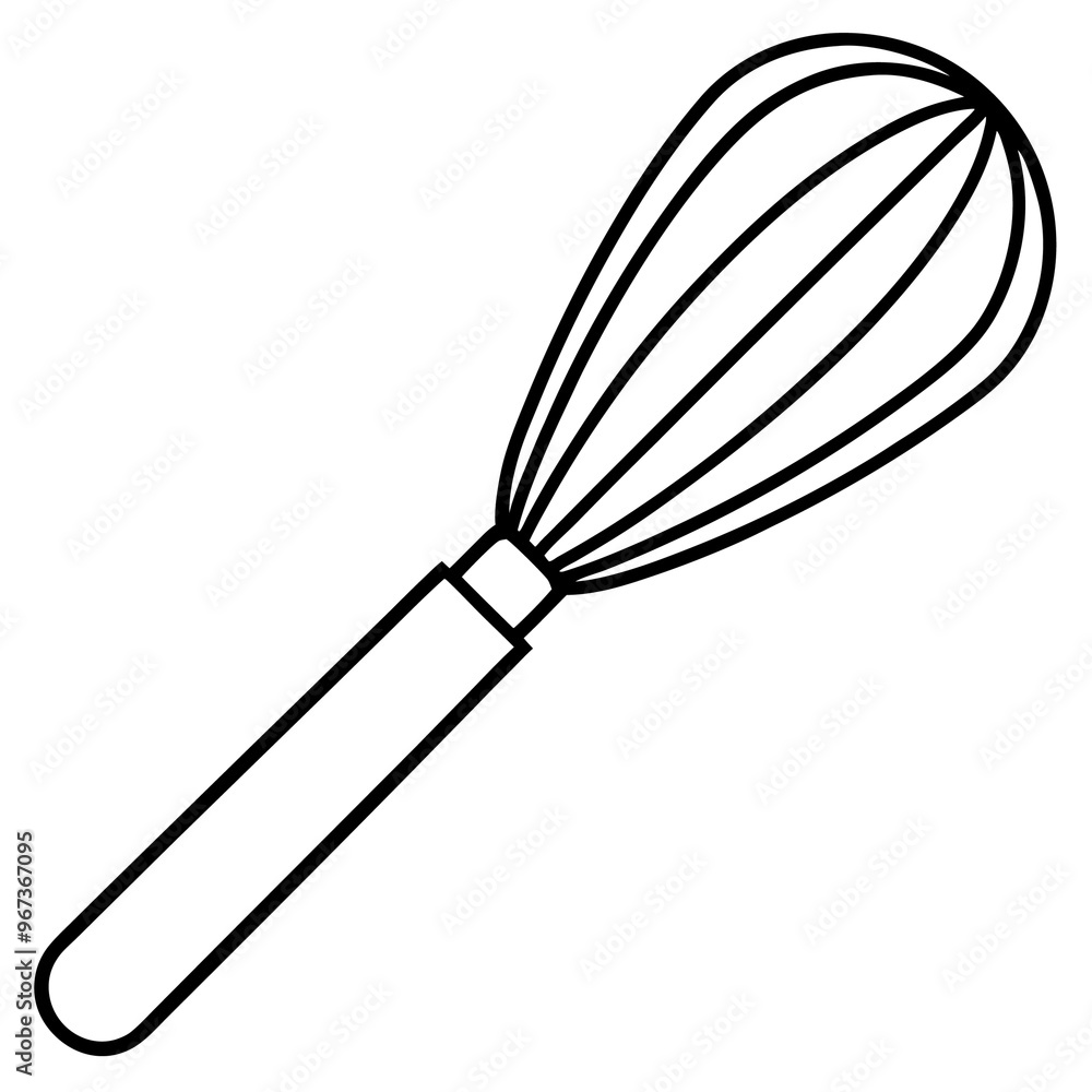 whisk outline coloring book page line art illustration digital drawing ...