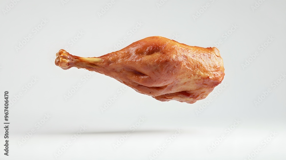 5. **A 3D render of a whole turkey leg falling, its crispy skin and ...