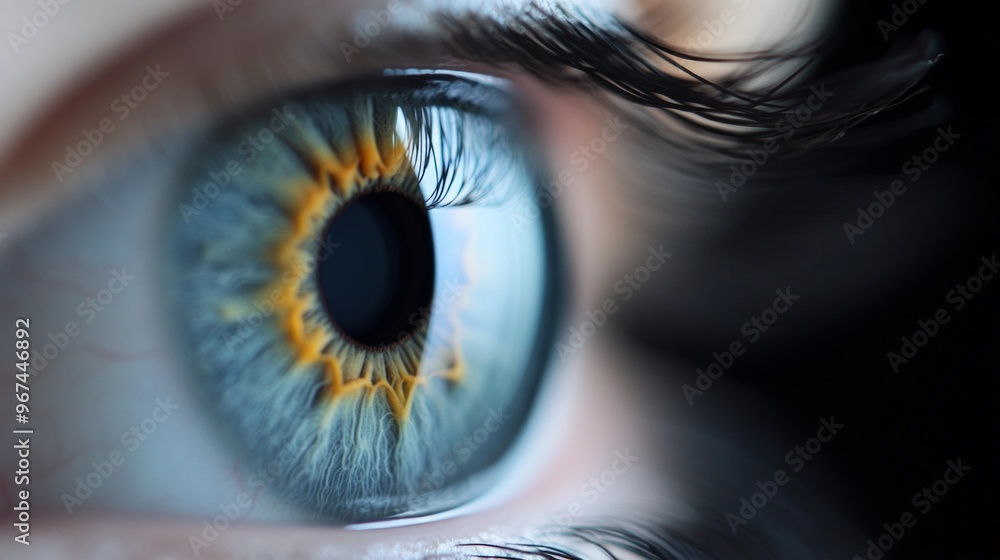 Eye of Life A close-up image of a human eye showcasing vibrant blue ...