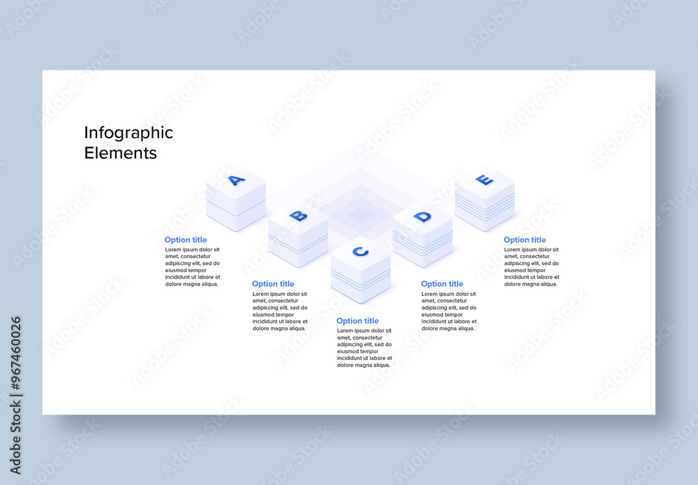 5 Step Workflow Infographic Stock Template | Adobe Stock