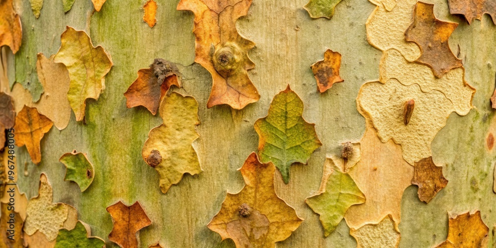 Natural background of textured platan and sycamore tree bark, nature ...