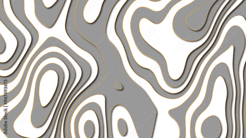Abstract white on grey background Topographic line map pattern ...