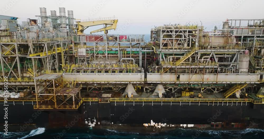 Macao, Brazil - 01 August 2024: Aerial view of the industrial offshore ...
