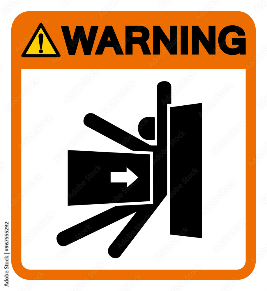 Warning Body Crush Force From Side Symbol Sign, Vector Illustration ...