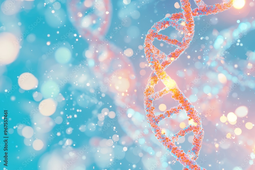 Molecular structure of DNA molecule and double helix DNA. Biotechnology ...