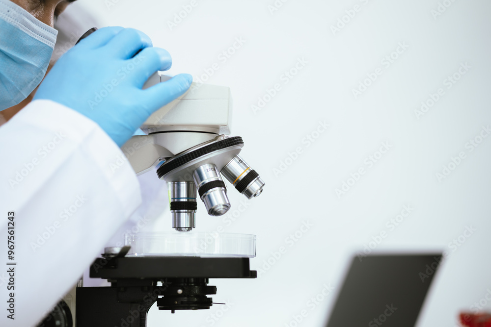 Medical laboratory scientists analyze DNA and chemical samples using advanced equipment such as ...