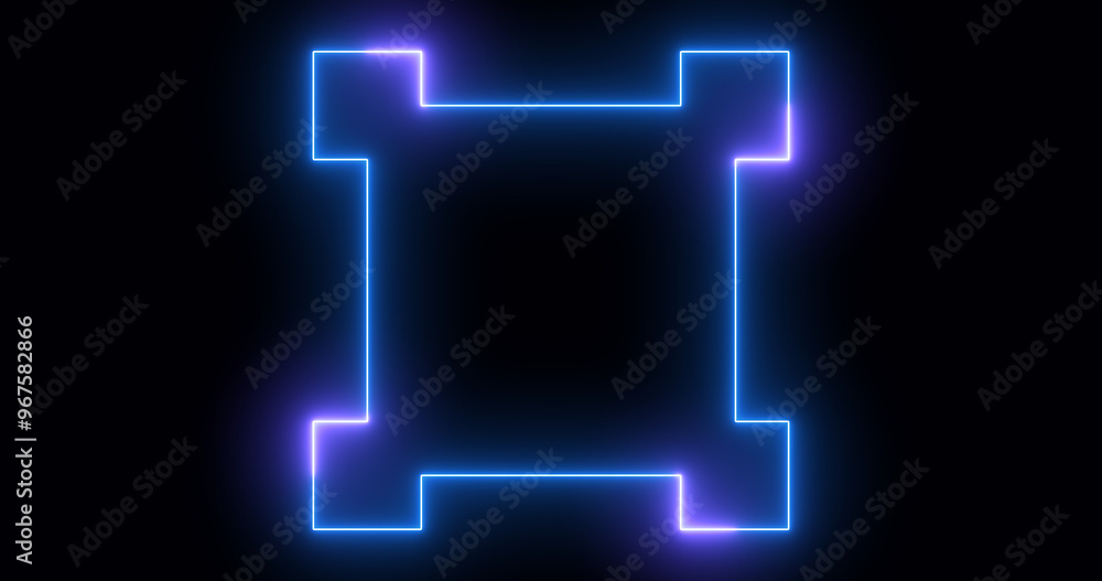 Digital neon HUD futuristic background. Technology interface data sci ...