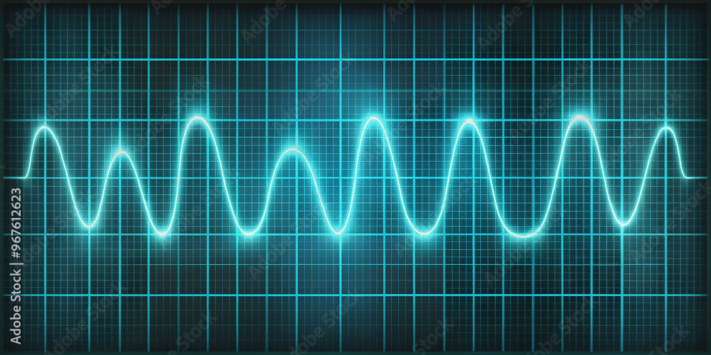 Photo & Art Print Texture wave oscilloscope displaying a pattern of ...