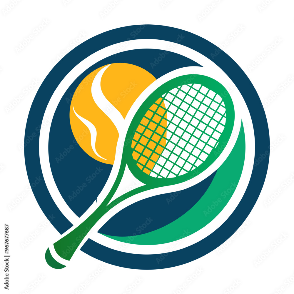 Tennis Logo Design: A vibrant and dynamic logo design featuring a ...